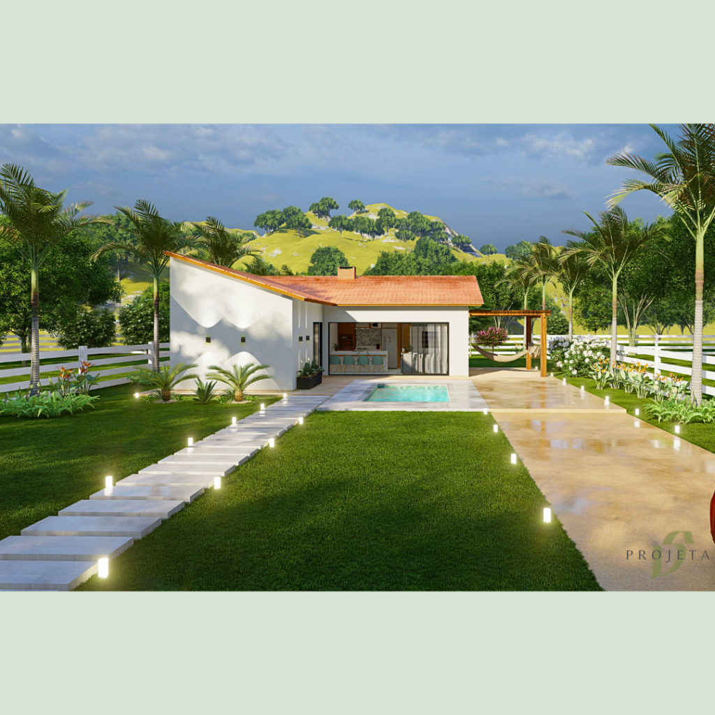 Edícula com 2 Quartos e Área Gourmet – Projeto P057